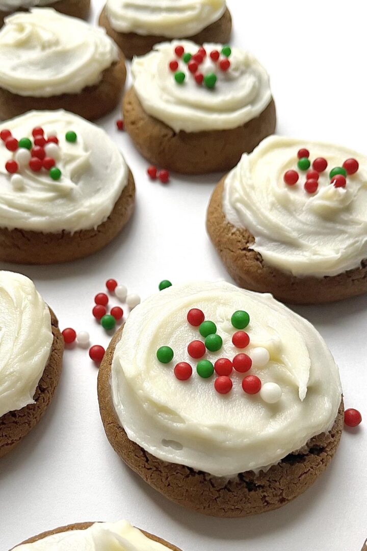 Soft Cream Cheese Frosted Gingerbread Cookies - Cup of Flour