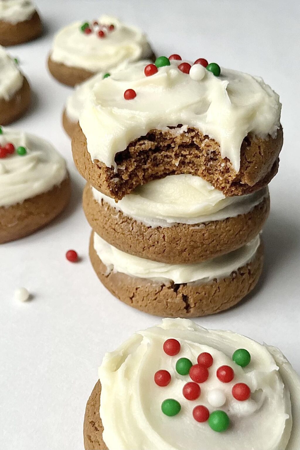 Soft Cream Cheese Frosted Gingerbread Cookies - Cup of Flour