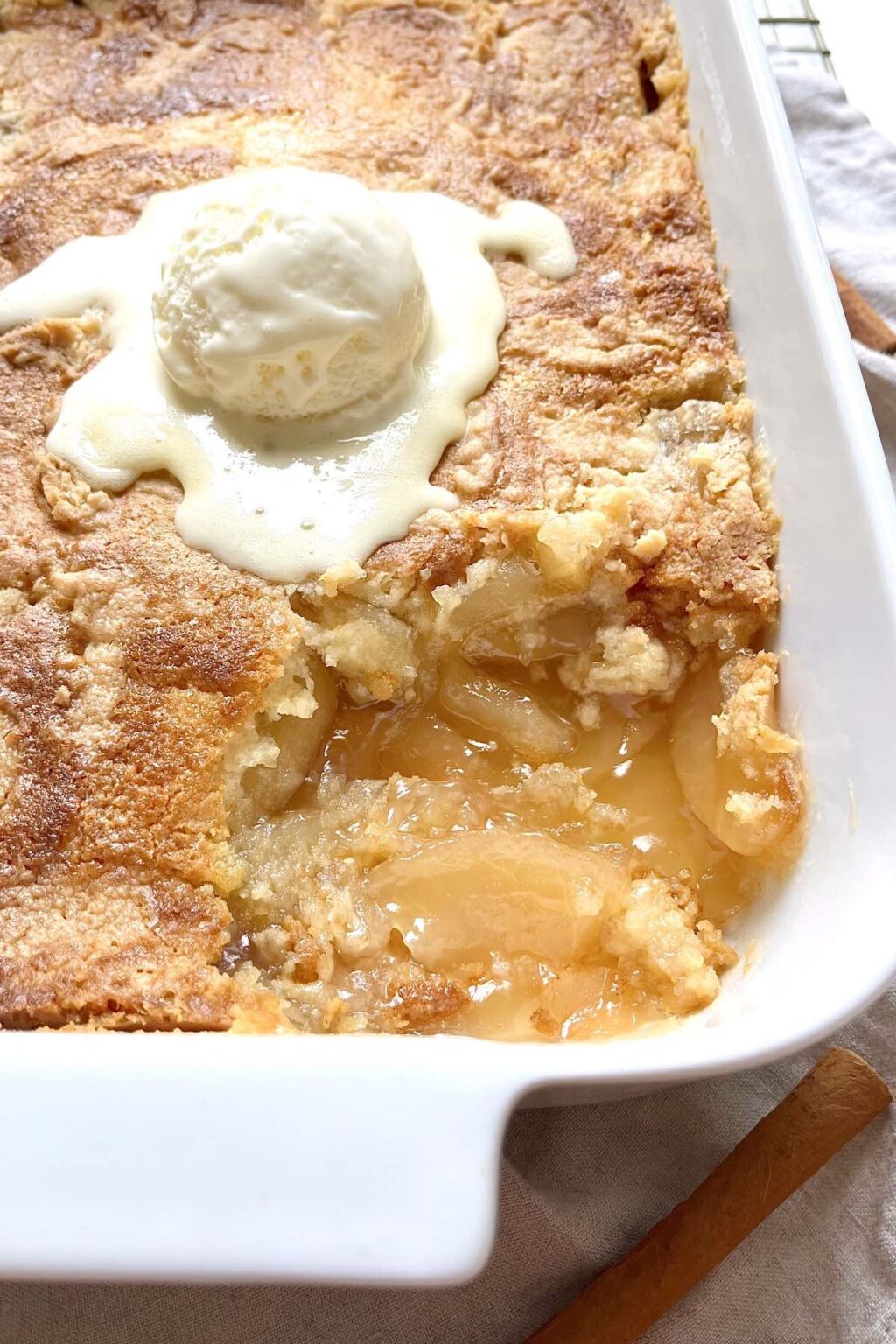 3 Ingredient Apple Cobbler with Yellow Cake Mix