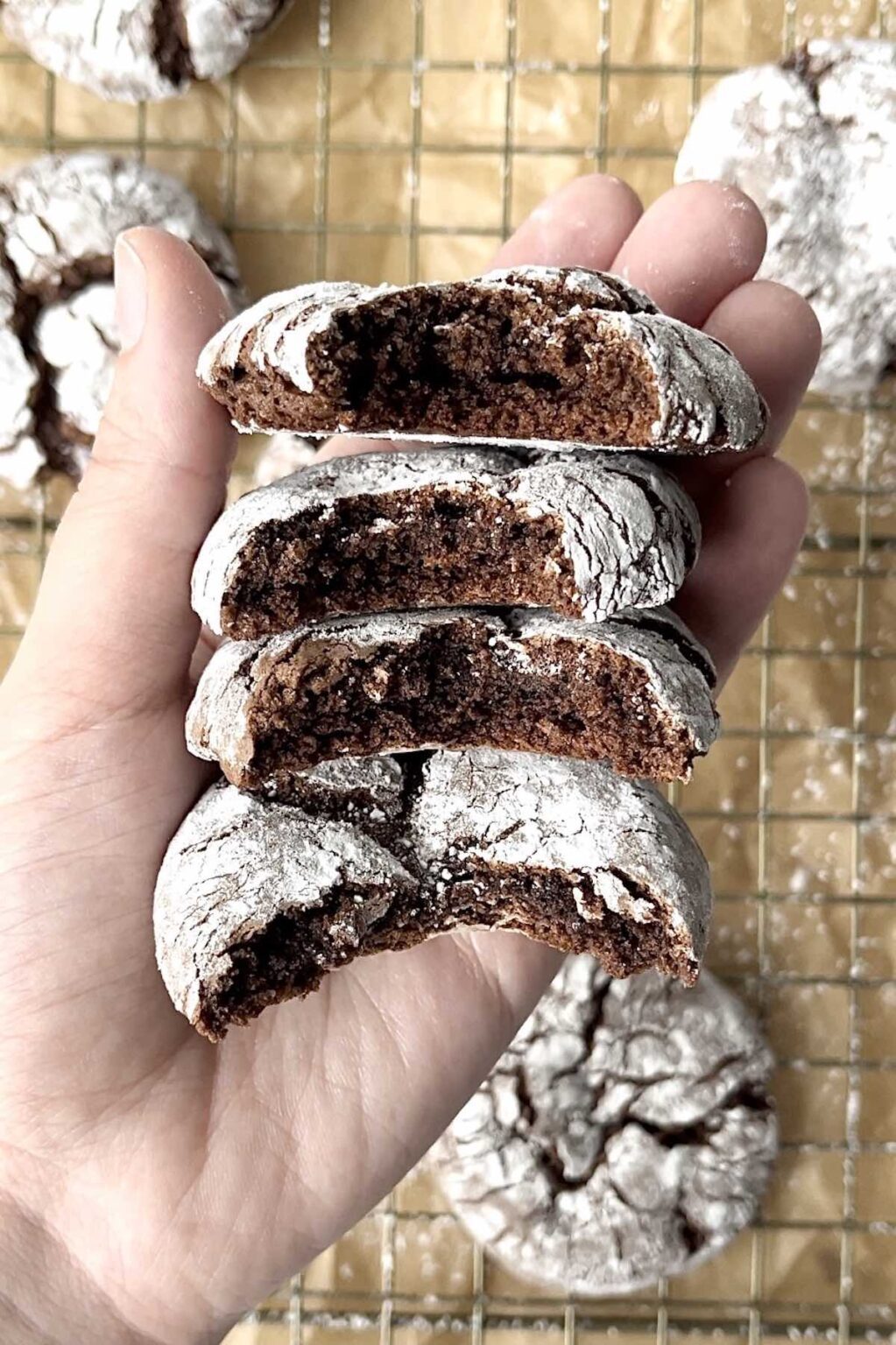 Easy Chocolate Crinkle Cookies with Cake Mix