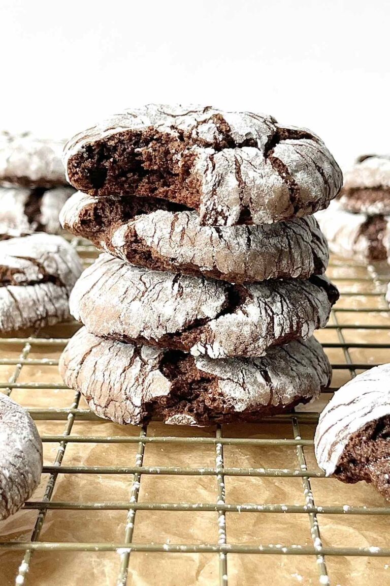 Easy Chocolate Crinkle Cookies with Cake Mix