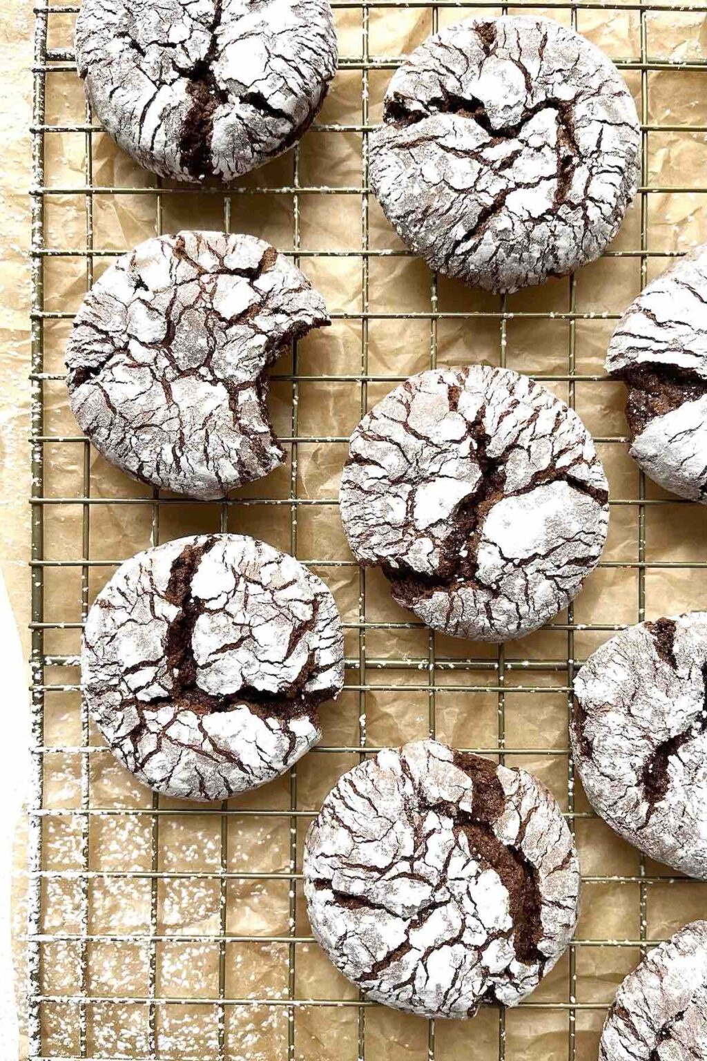 Easy Chocolate Crinkle Cookies with Cake Mix