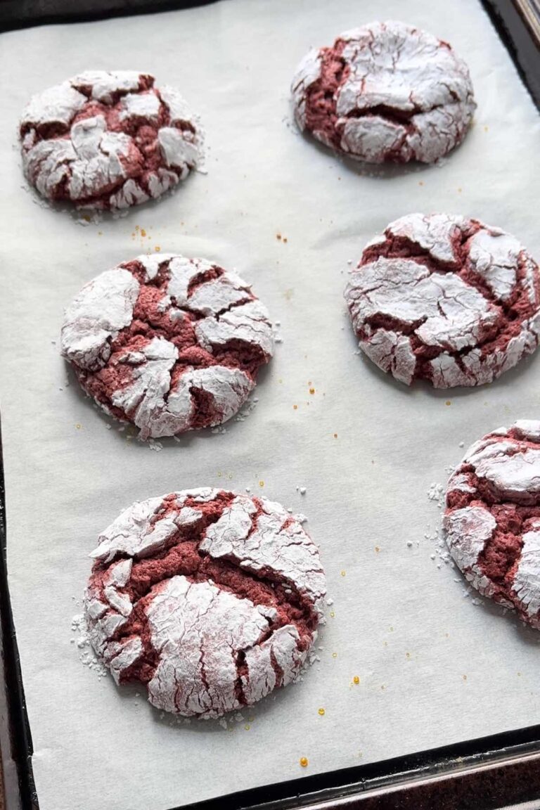 Easy Red Velvet Crinkle Cookies with Cake Mix