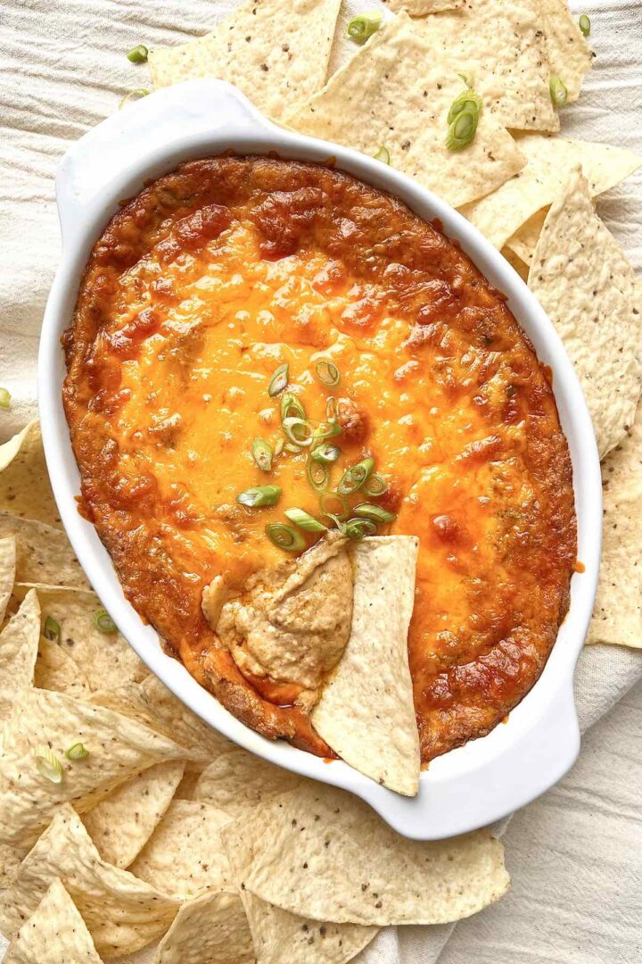 5 Ingredient Refried Bean Dip with Cream Cheese