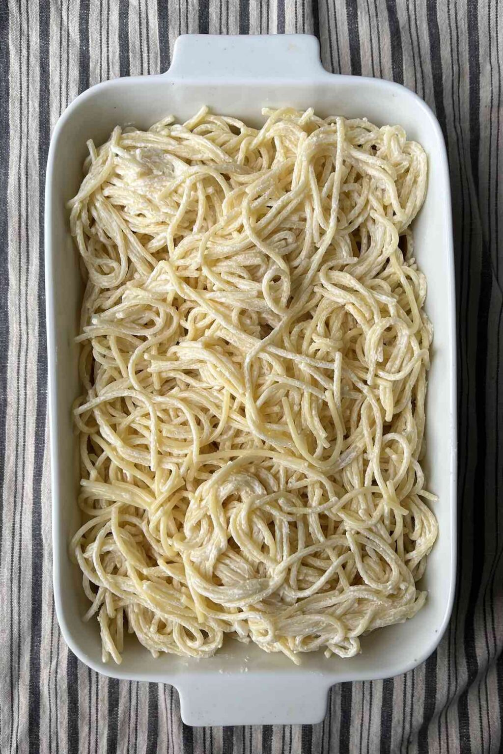 Easy Baked Cream Cheese Spaghetti Casserole