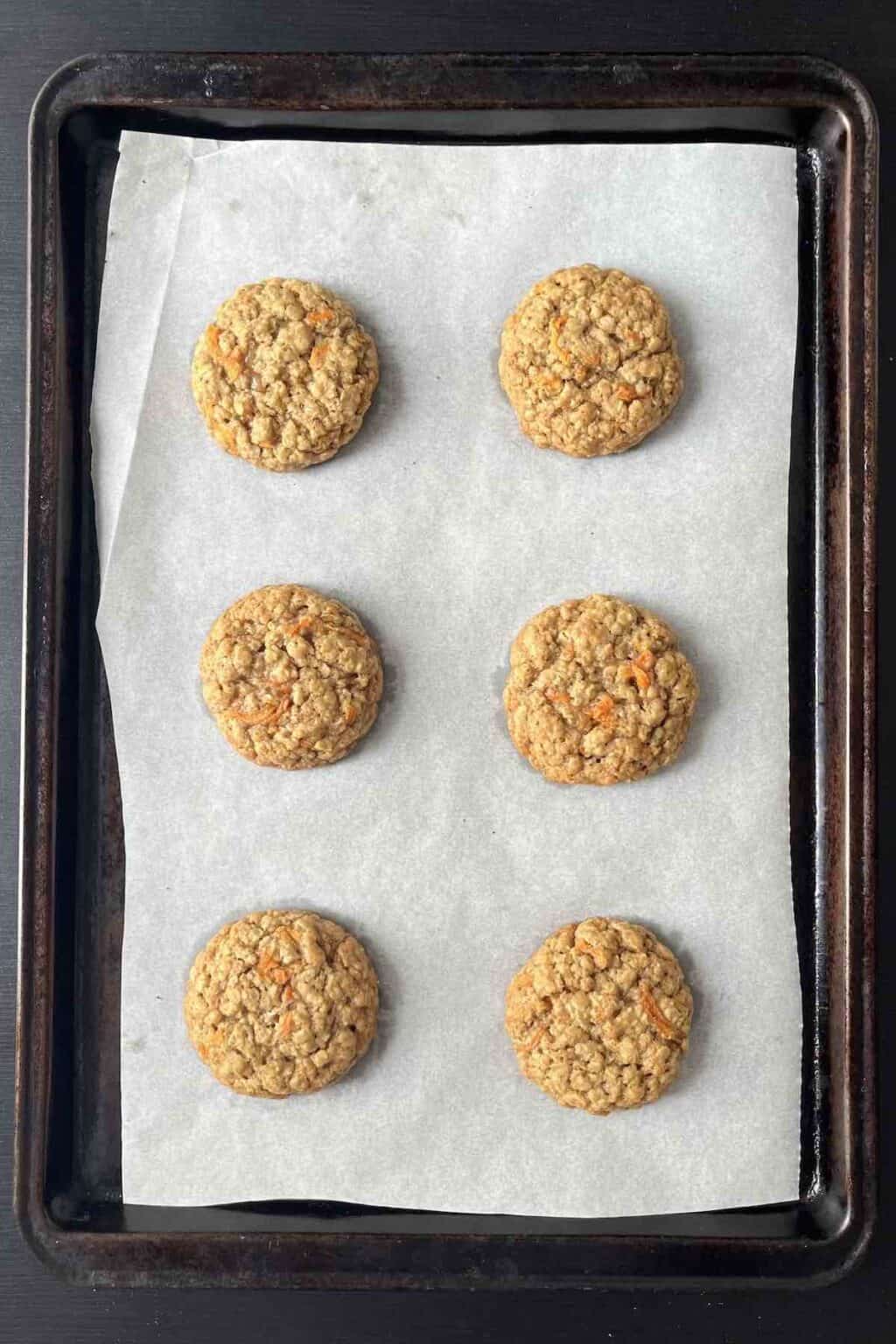 Carrot Cake Oatmeal Cookies with Cream Cheese Glaze