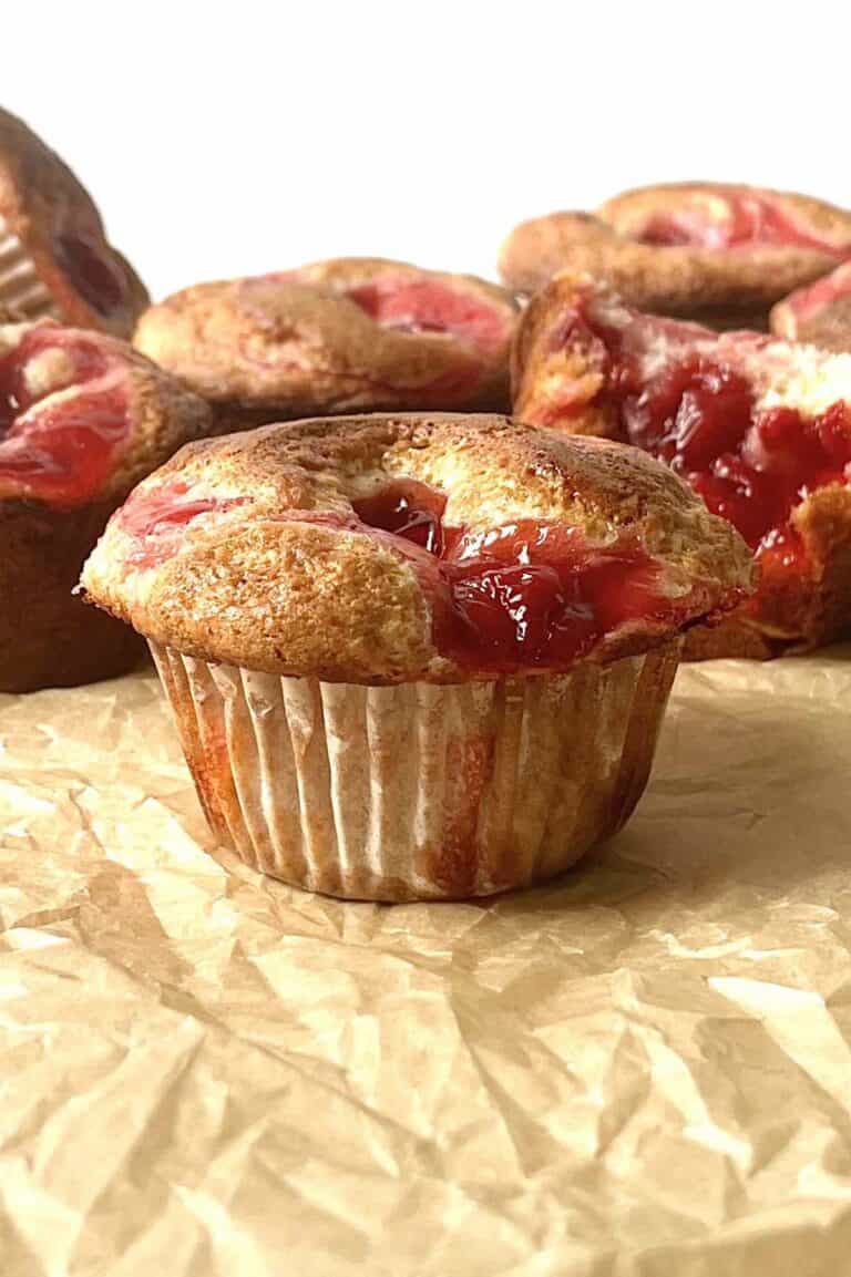 Cherry Muffins with Cherry Pie Filling